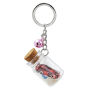 Miami Souvenirs: SAND JAR KEYCHAIN