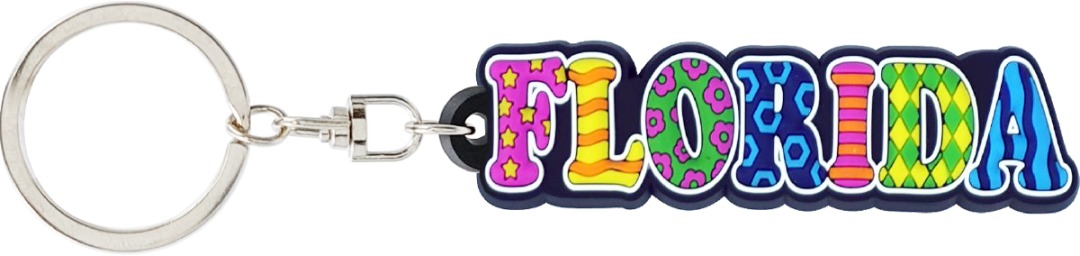 Miami Souvenirs: FLORIDA PVC KEYCHAIN